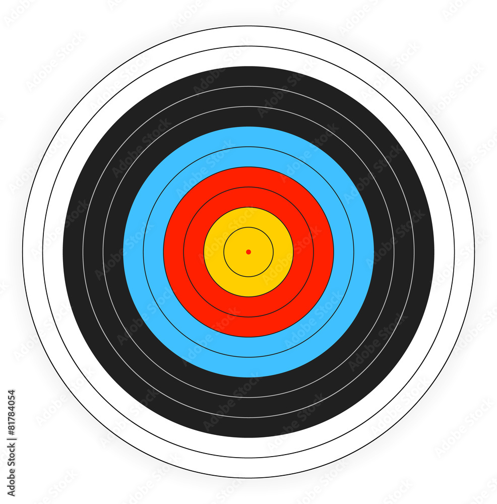 Printable archery target background. Stock Vector | Adobe Stock