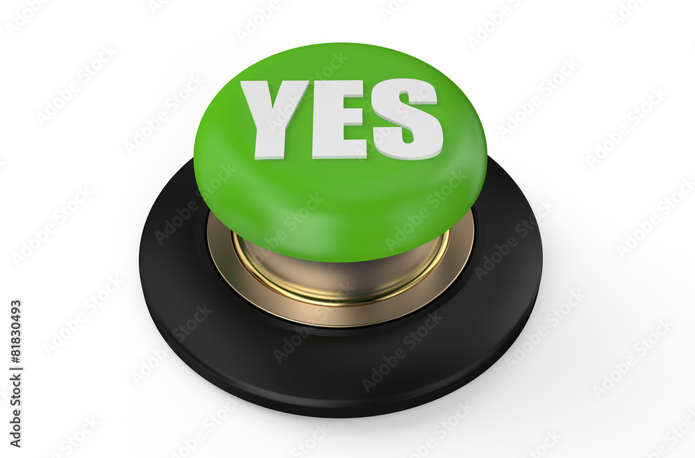 Illustrazione Stock green yes button | Adobe Stock