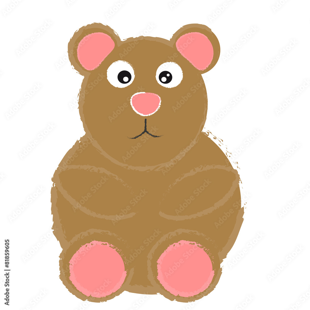 Cartoon Teddy sitzend Stock Vector | Adobe Stock