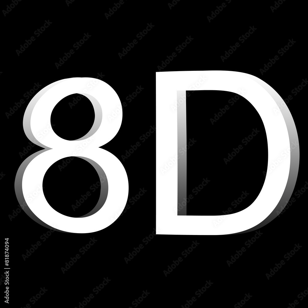 8D High Definition Stock Illustration | Adobe Stock