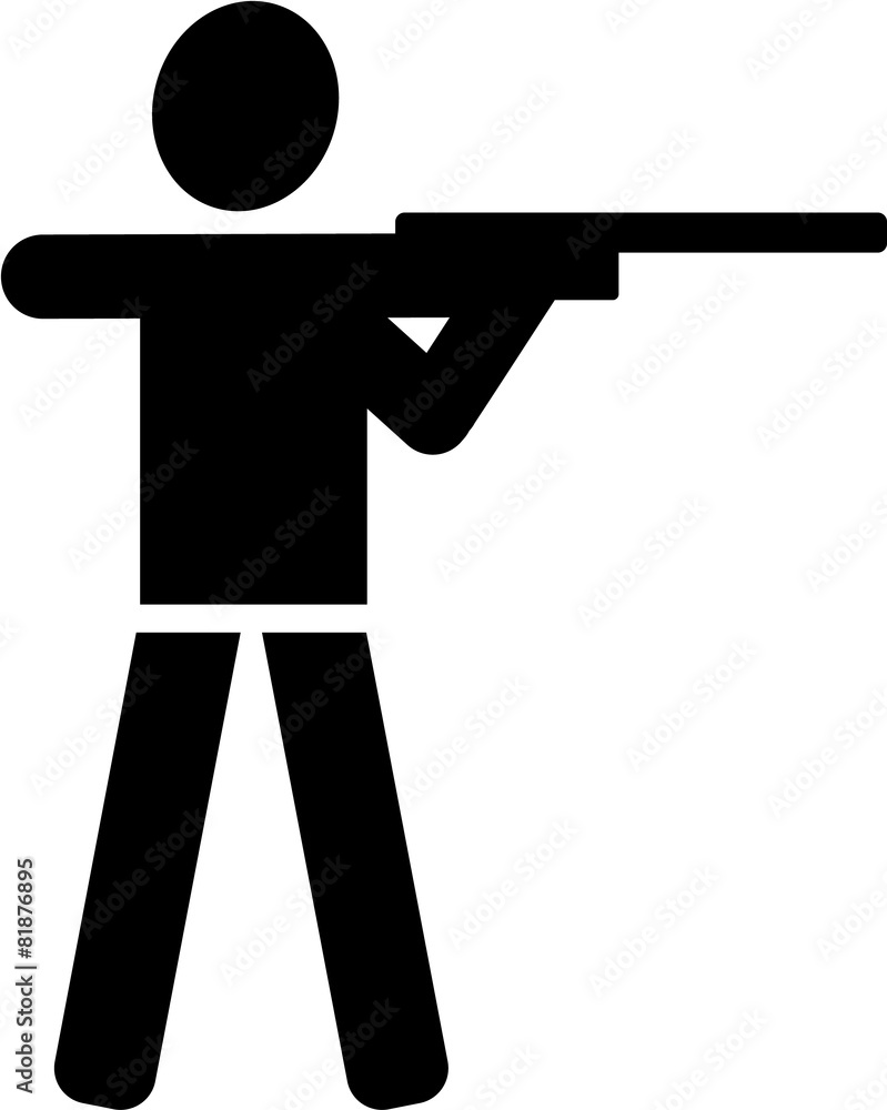 Shooting Pictogram Stock Vector | Adobe Stock
