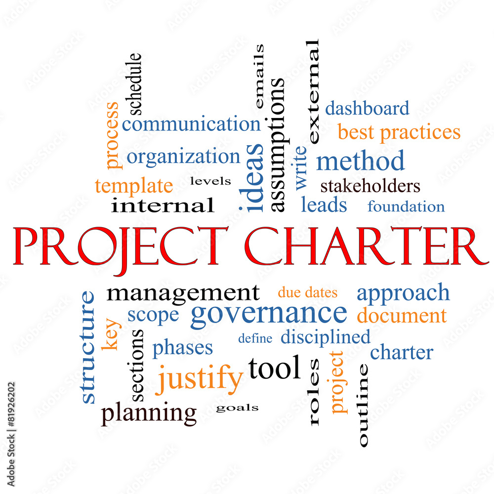 Project Charter Word Cloud Concept Stock Illustration | Adobe Stock