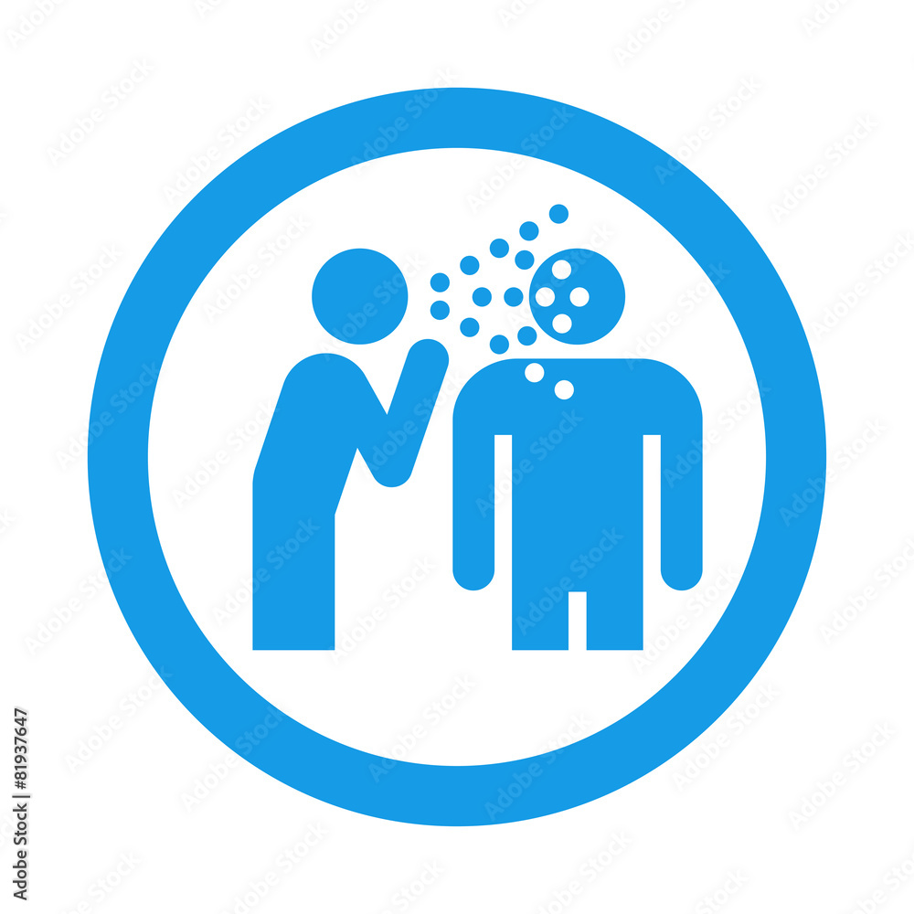 Icono redondo enfermedad contagiosa azul Stock Illustration | Adobe Stock