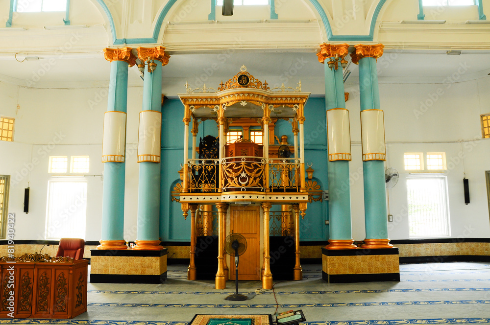 Mihrab of The Sultan Ibrahim Jamek Mosque at Muar, Johor Stock Photo ...
