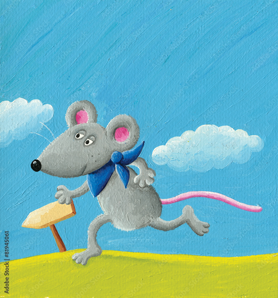 Running mouse Stock-Illustration | Adobe Stock