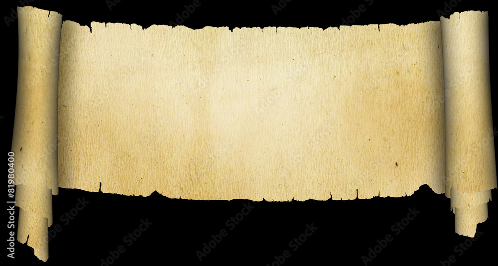 Antique scroll on black background. Stock Photo | Adobe Stock
