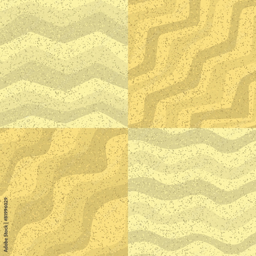 Set of seamless cartoon sand texture. Vector illustration. Stock Vector ...
