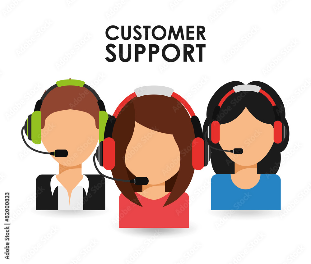 customer support Stock Vector | Adobe Stock