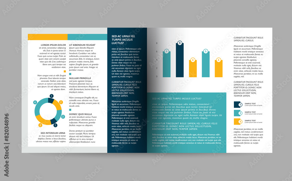 Brochure design. Magazine layout for infographics. Stock Vector | Adobe ...