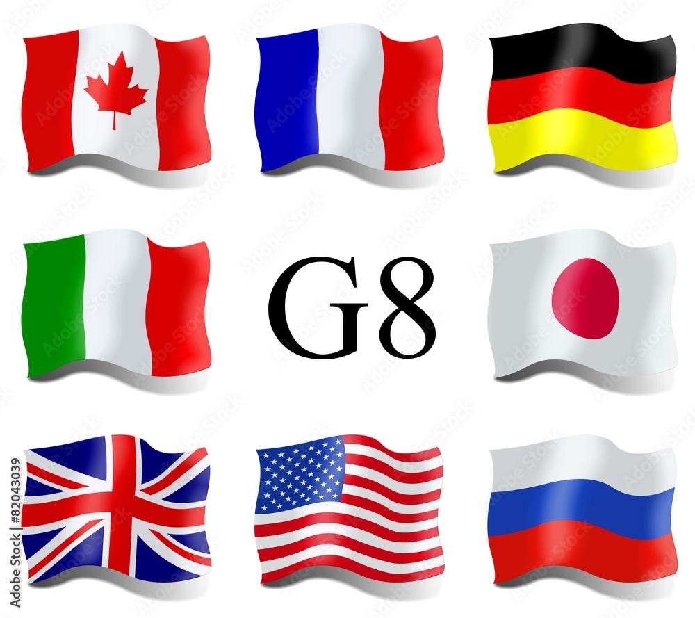 Country flags of G8 Stock Illustration | Adobe Stock