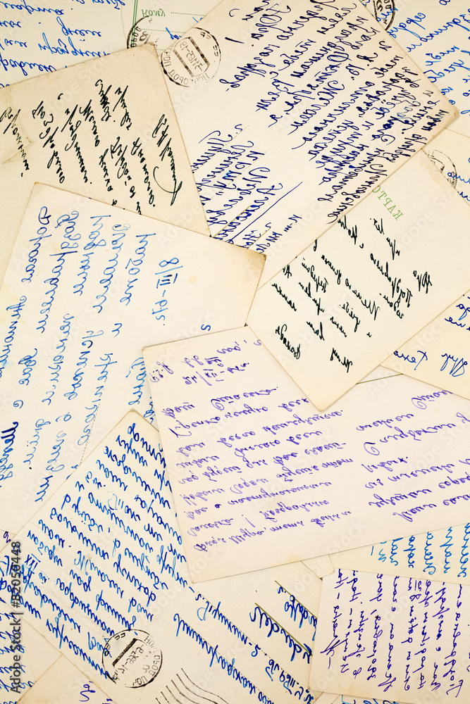 old vintage letters Stock Photo | Adobe Stock