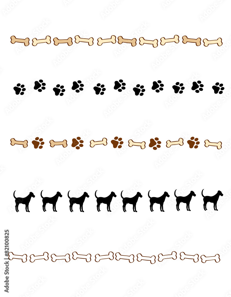 Dog theme page divider Stock Vector | Adobe Stock