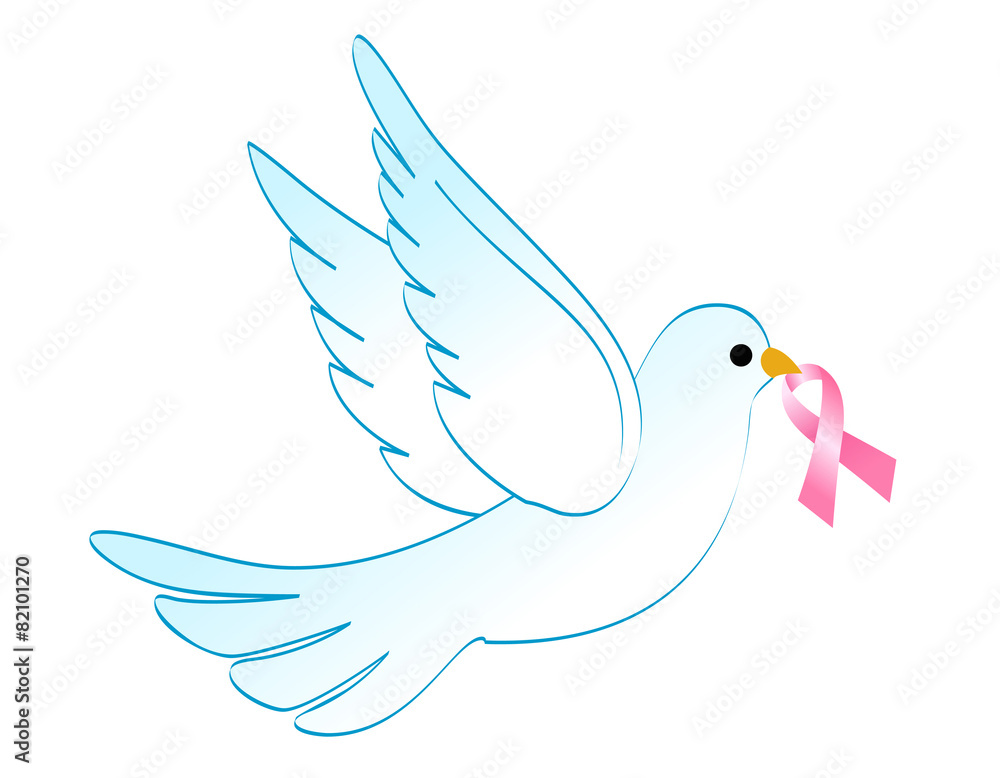 Dove With Ribbon Drawing