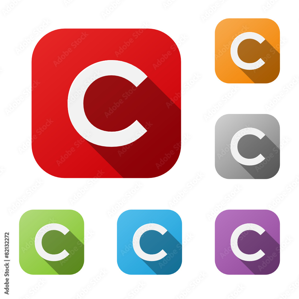 ALPHABET ICONS (letter C graphic design lettering) Stock Vector | Adobe ...