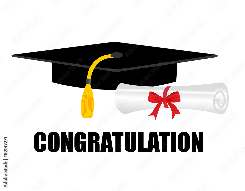 Congratulations on graduation Stock Vector | Adobe Stock