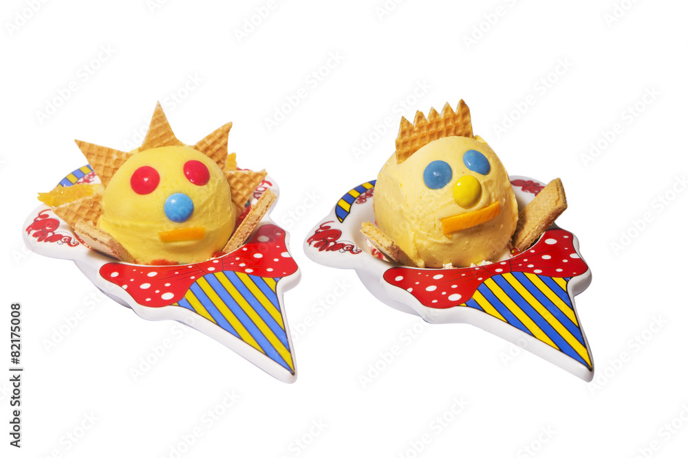Kindereisbecher Bart und Lisa Stock-Foto | Adobe Stock