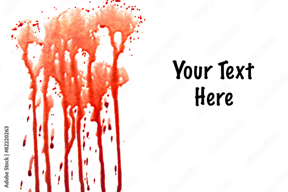 Blood splatter on white Stock Photo | Adobe Stock