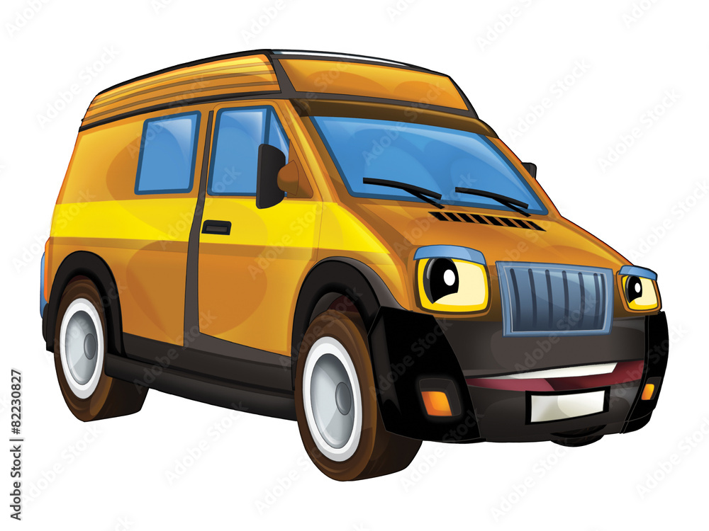 Cartoon vehicle - delivery truck - illustration Stock Illustration ...