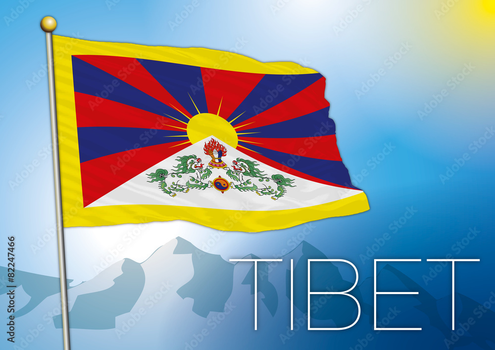 tibet flag Stock Vector | Adobe Stock