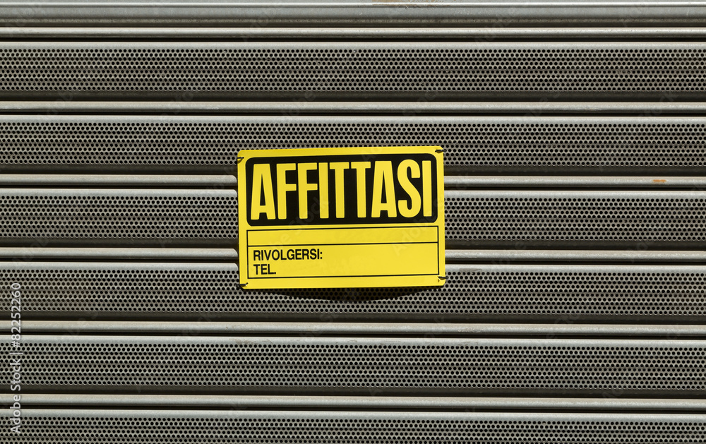 Foto Stock Cartello affittasi | Adobe Stock