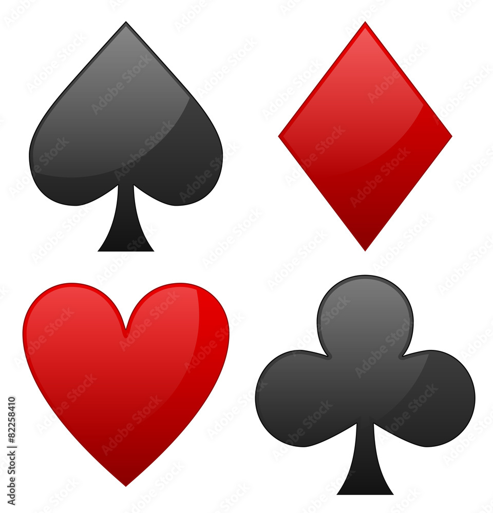 Card suit symbols. Spade, heart, diamond and club symbols. Stock Vector ...