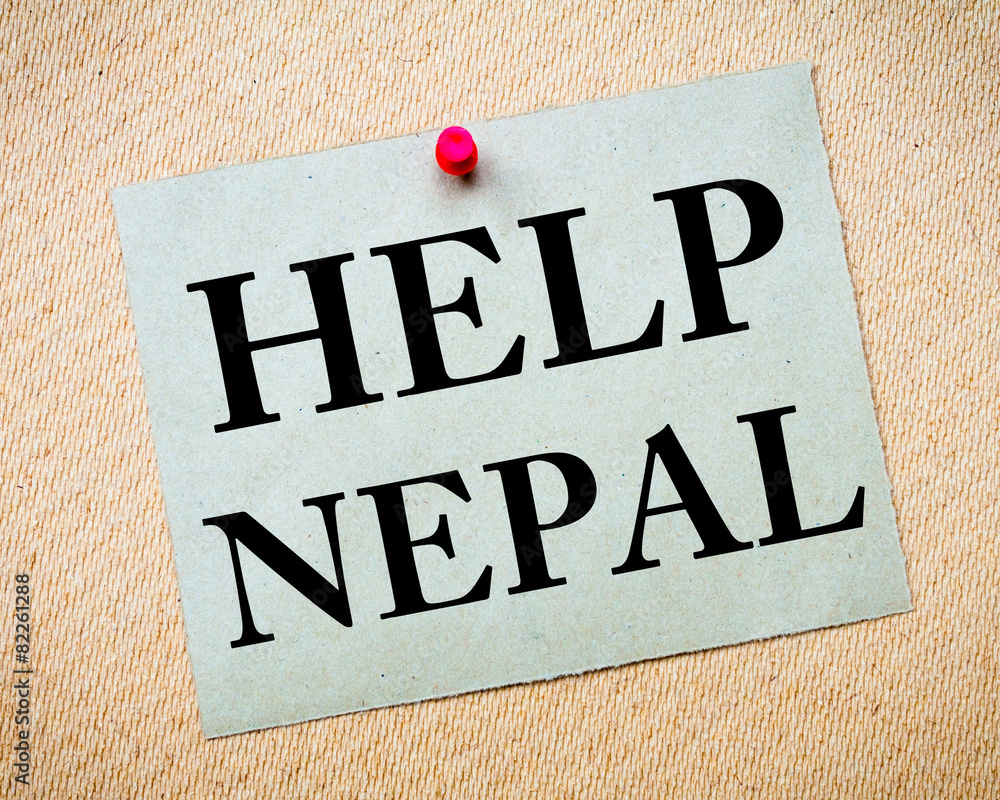 HELP NEPAL Note Stock Photo | Adobe Stock