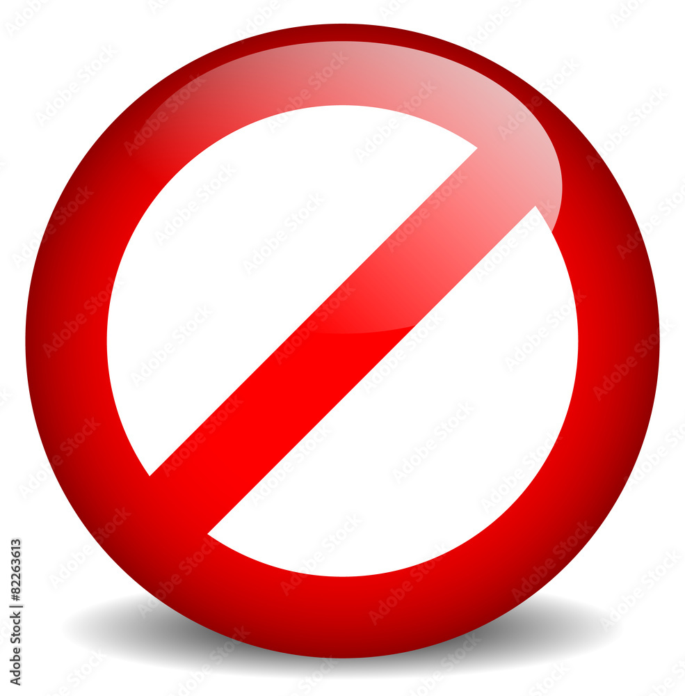 Red prohibition, restriction - No entry sign. Vector Illustratio Stock ...