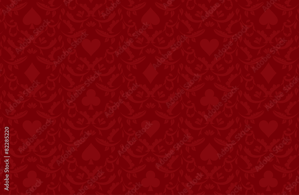 Luxury red poker background with card symbols Stock Vector | Adobe Stock