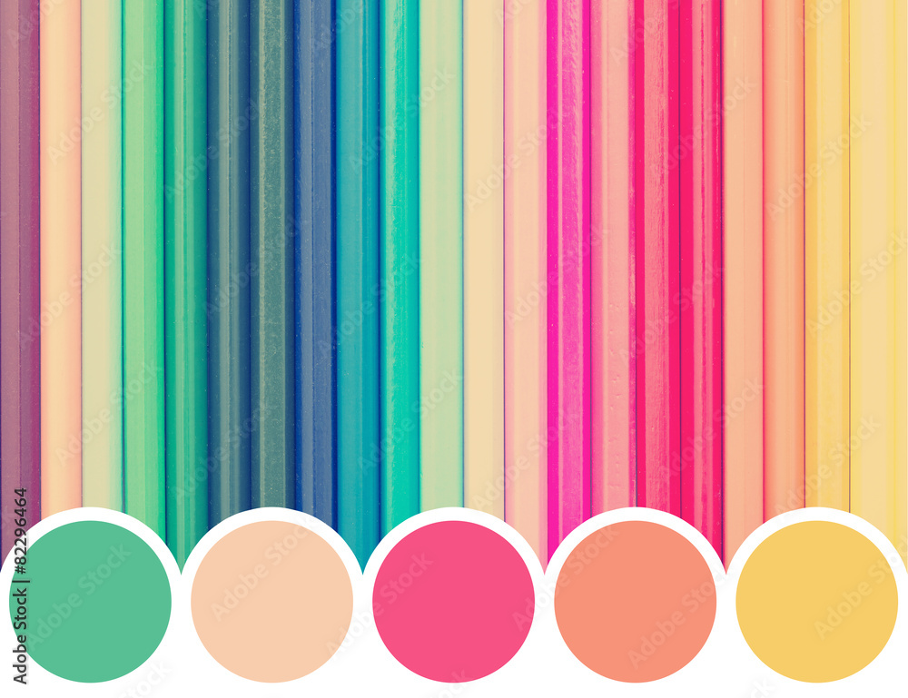 Color Palette Of Coloring Crayons Abstract Stock Photo | Adobe Stock
