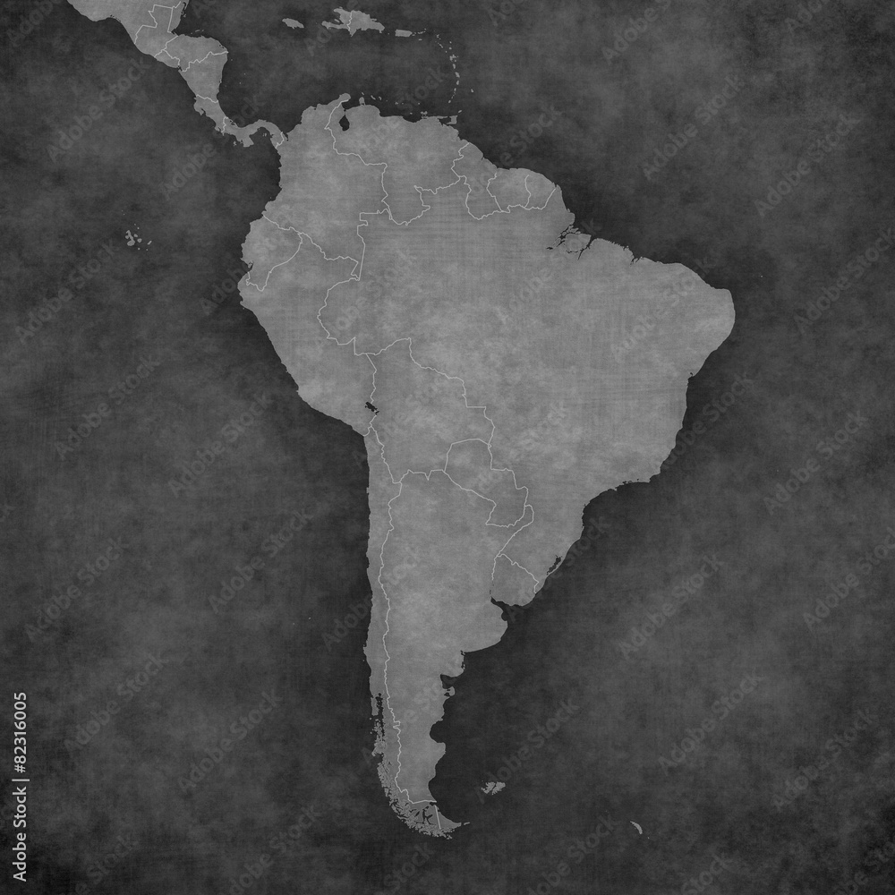 south america blank map