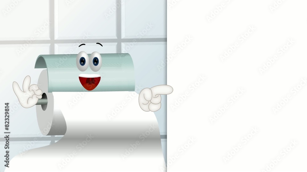 Funny toilet paper cartoon comic illustration note Stock Video | Adobe ...