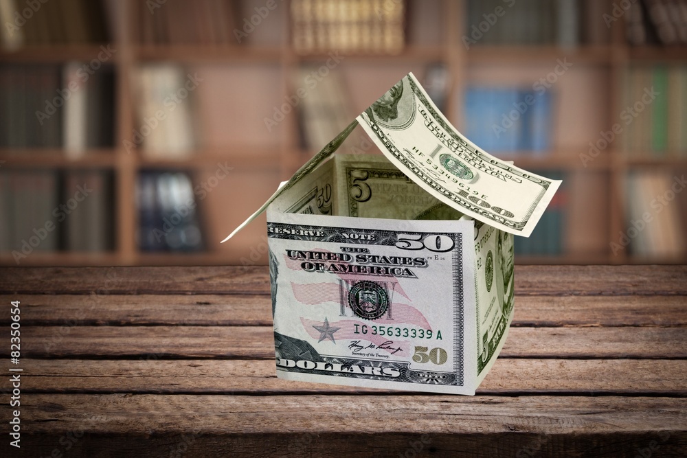 House. Money house made from dollar bills Stock Photo | Adobe Stock
