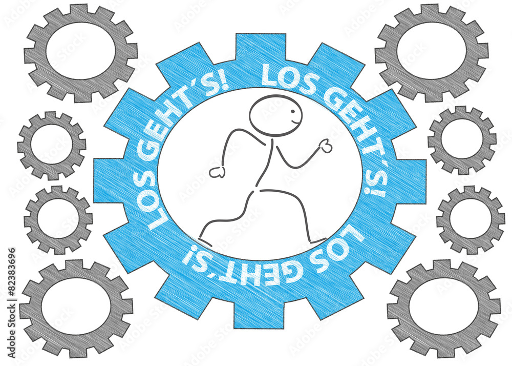 Los gehts! Stock-Vektorgrafik | Adobe Stock