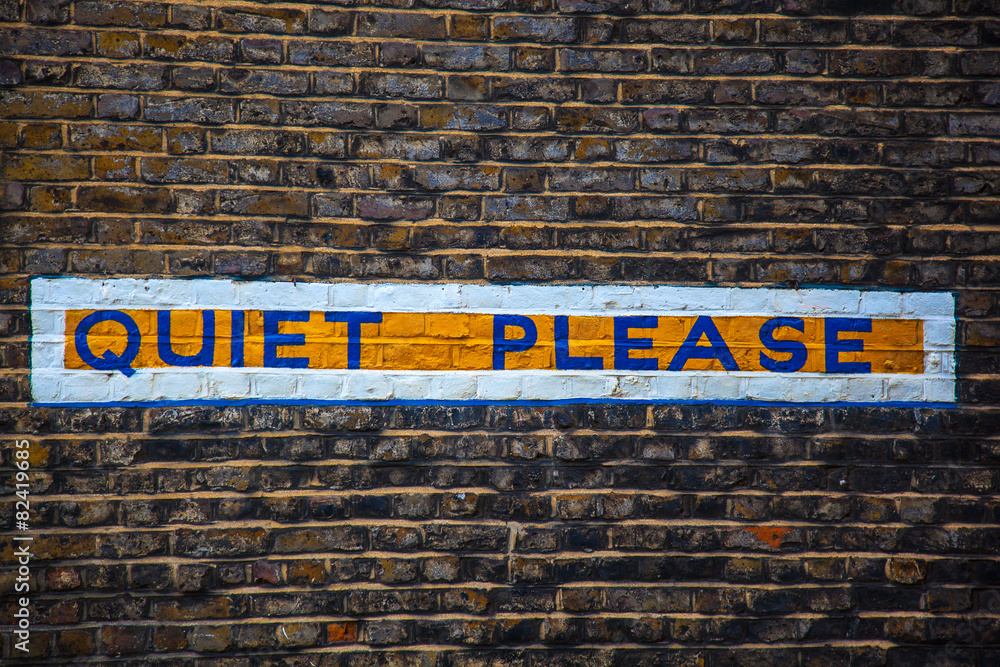 Quiet Please. Sign Stock Photo | Adobe Stock