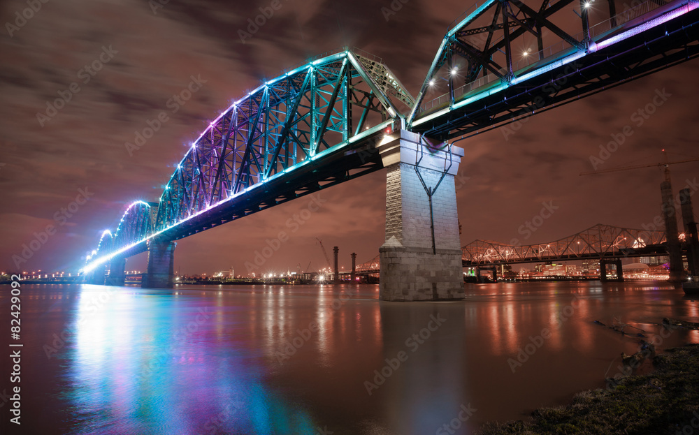 Reclaimed Railroad Tressle Big Four Bridge Ohio River Louisville Stock ...