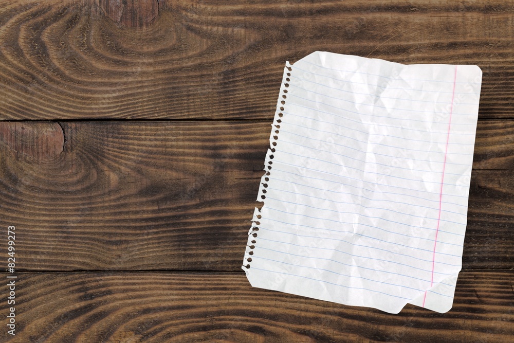 Lined Paper. Notebook Paper Wrinkled - Wide Rule (100% View) Stock ...