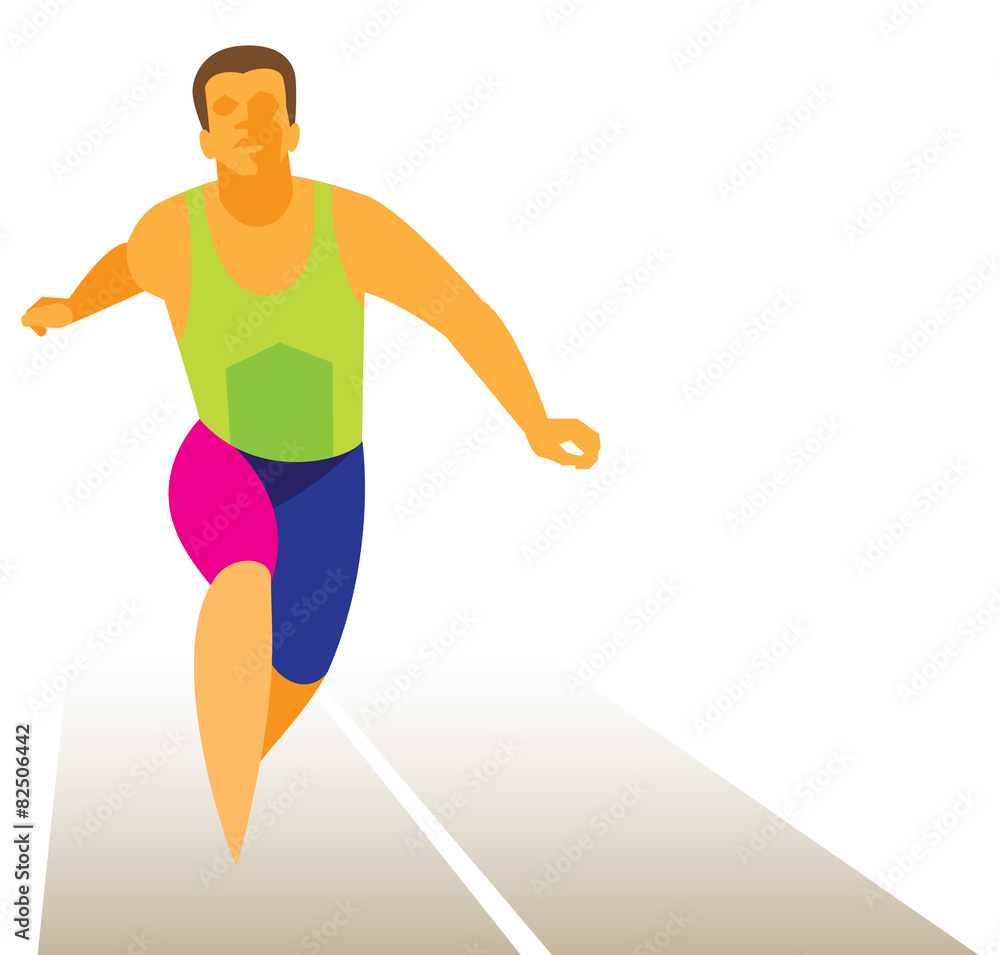 finish sprinter Stock-Vektorgrafik | Adobe Stock