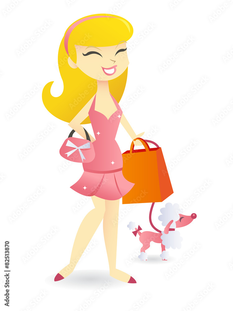 Rich Little Girl Cartoon