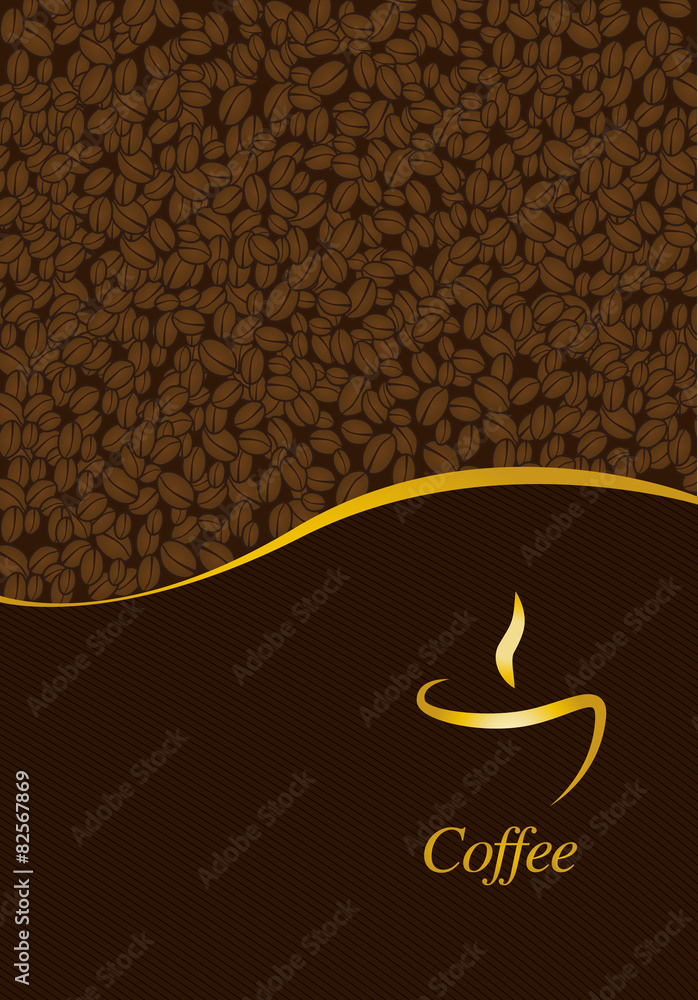 Coffee texture Layout design for coffee shop menu, vector Stock Vector ...