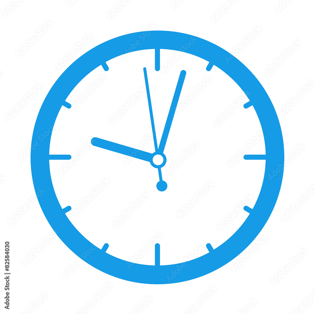 Icono redondo reloj azul ilustración de Stock | Adobe Stock