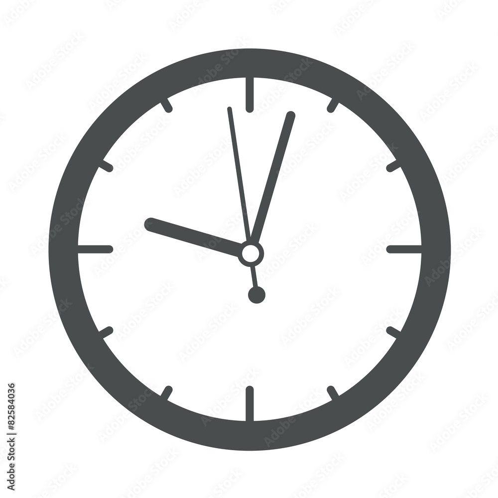 Icono redondo reloj gris Stock Illustration | Adobe Stock