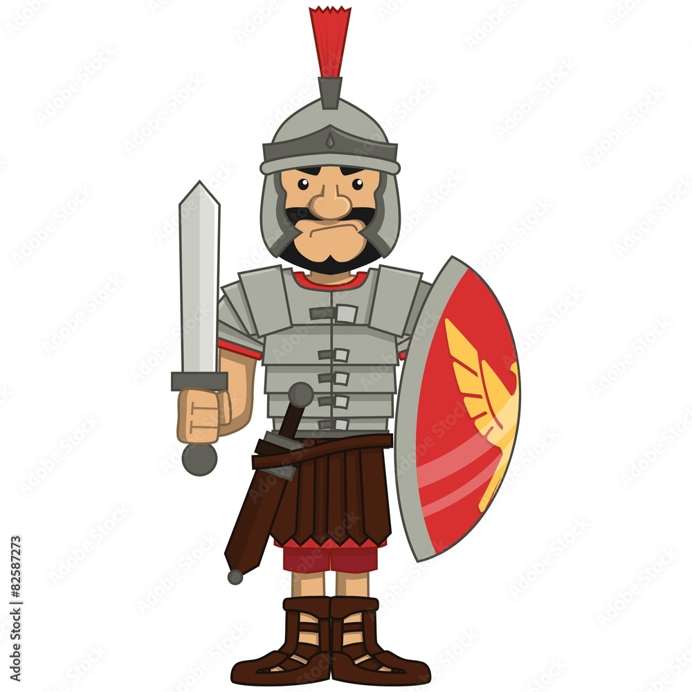 Roman general development cartoon set Stock Vector | Adobe Stock