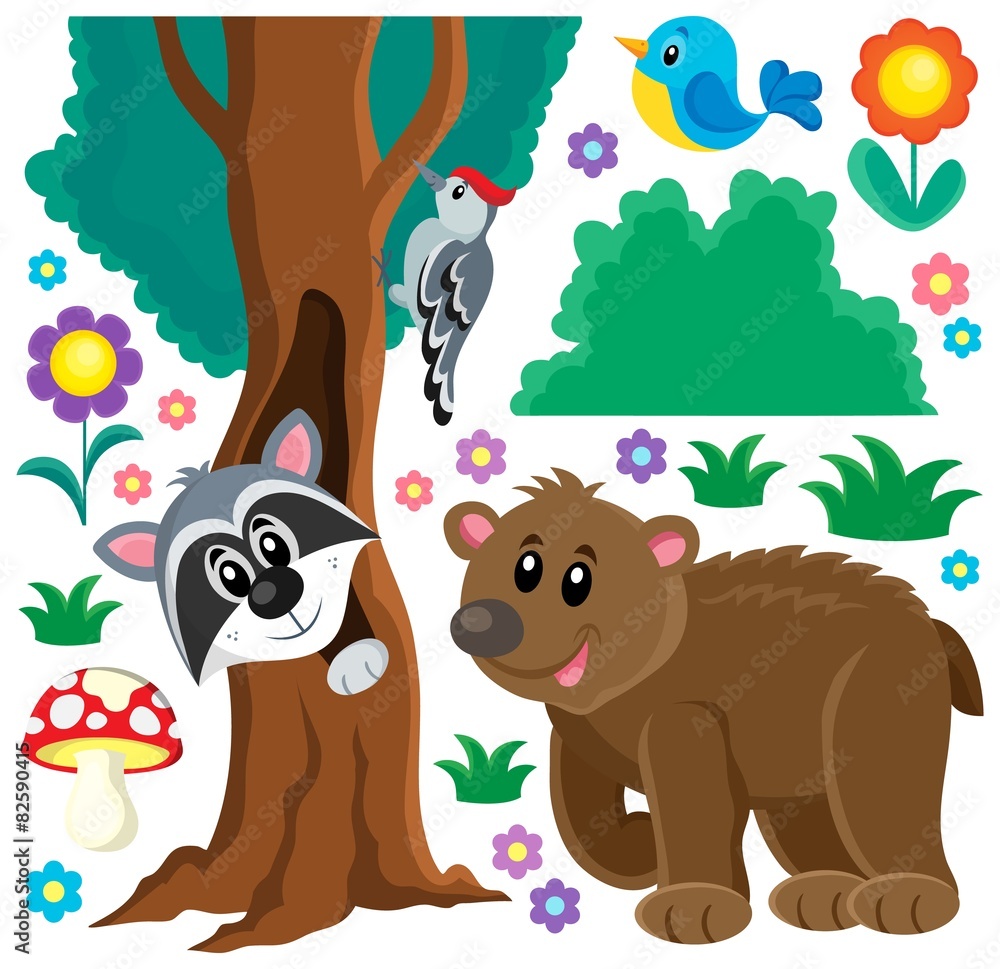 Forest Animals Theme Set 3 Stock Adobe Stock forest-animals-theme-set-3-stock-adobe-stock