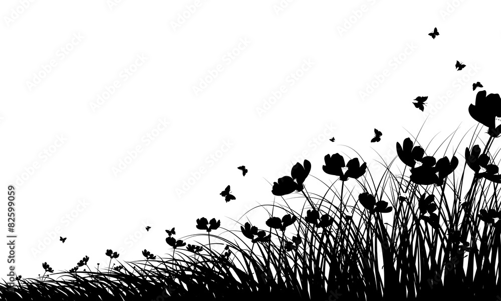 Meadow background Stock Vector | Adobe Stock