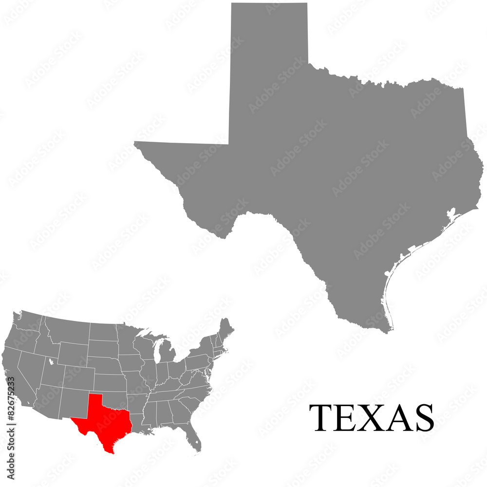 Texas map Stock Vector | Adobe Stock