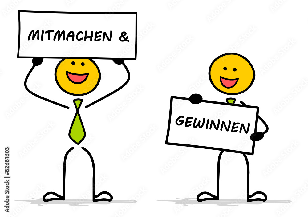 Vecteur Stock Strichmännchen - Mitmachen und gewinnen | Adobe Stock