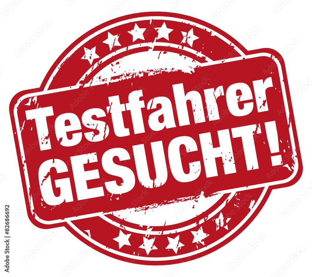 Testfahrer gesucht! Stock-Vektorgrafik | Adobe Stock
