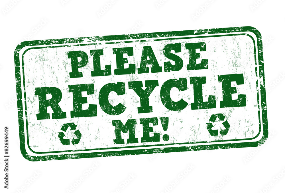 Please recycle me stamp Stock Vector | Adobe Stock