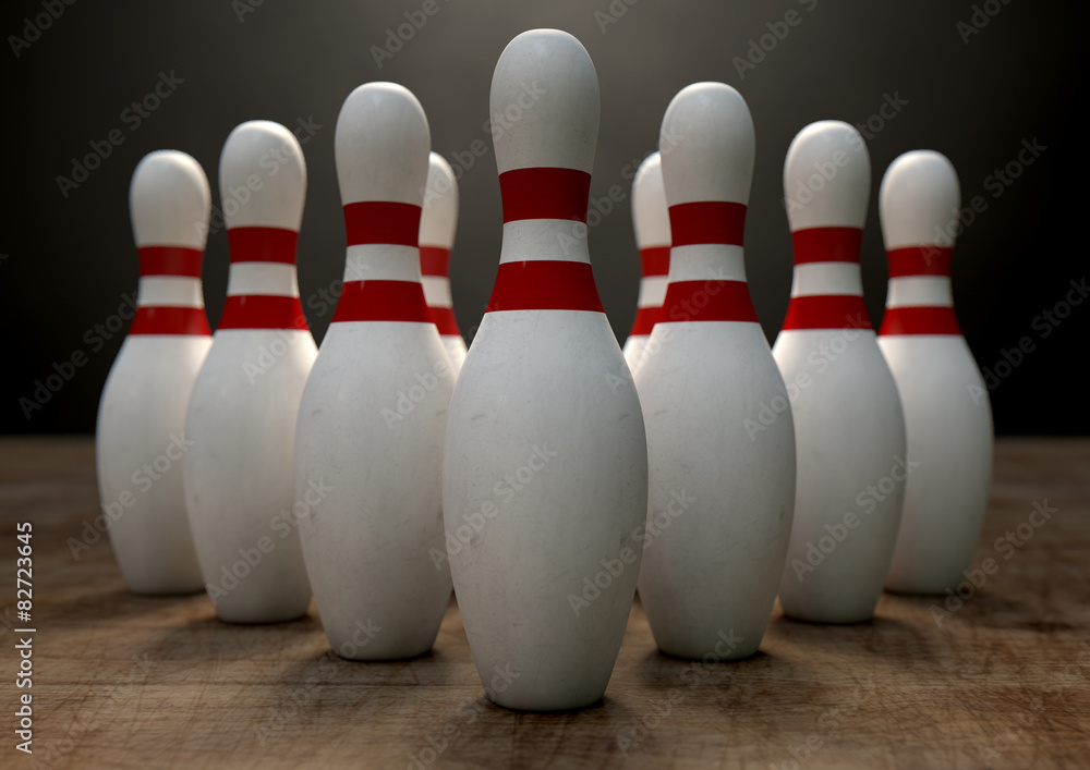 Ten Pin Bowling Pins Stock Illustration | Adobe Stock