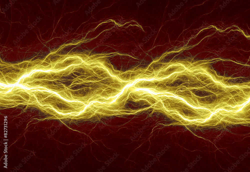 Hot golden lightning, burning electrical background Stock Illustration ...